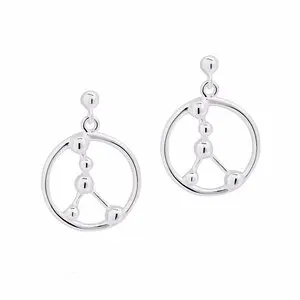YASMIN EVERLEY JEWELLERY Cancer Astrology Drop Stud Earrings - Silver