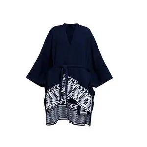 RUMOUR LONDON Ivana Merino Wool Asymmetrical Cape - Black