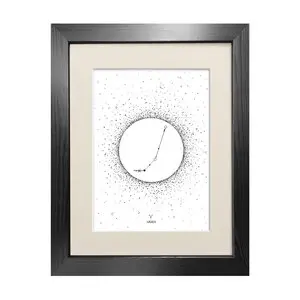 EMILY CARTER Aries Star Sign' Fine Art Print A5 - Black