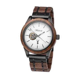 WAIDZEIT Automatic Wooden Watch - White/brown