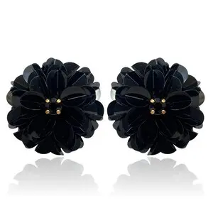 PINAR OZEVLAT Blossom Stud Earrings - Black