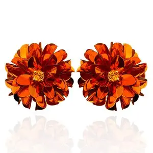PINAR OZEVLAT Blossom Stud Earrings - Orange