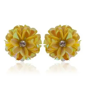 PINAR OZEVLAT Blossom Stud Earrings - Yellow