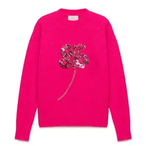 PERALUNA Lorna Beaded Knit Jumper - Pink