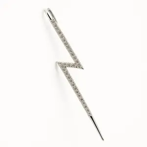 KAIZARIN Sterling Lightning Bolt Ear Cuff - Silver
