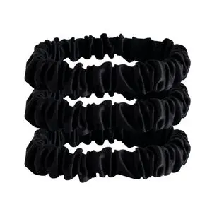 SYLKI Silk Hair Ties Three-pack - Black