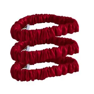 SYLKI Silk Hair Ties Three-Pack Red