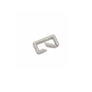 JAREDJAMIN Rectangular Pavé Clicker Clasp