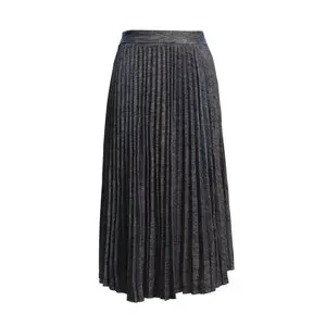 SMART AND JOY Knee Length Pleated Skirt - Blue