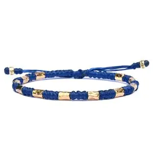 HARBOUR UK Bracelets Gold Vermeil Rope Bracelet - Blue