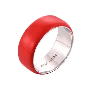 PINNOLE Enamel Statement Ring - Red