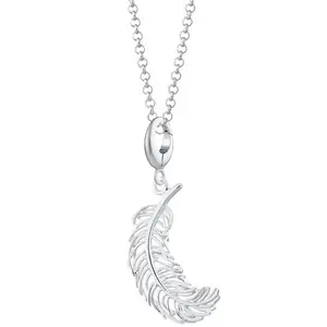 LILY CHARMED Sterling Feather Charm Necklace - Silver