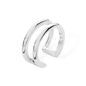 LUCY QUARTERMAINE Solid Sterling Art Deco Ear Cuff - Silver