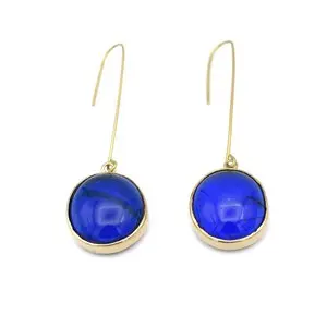LALA SALAMA Glass Droplet Earrings - Blue