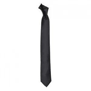DAVID WEJ Plain Satin Neck Tie - Black