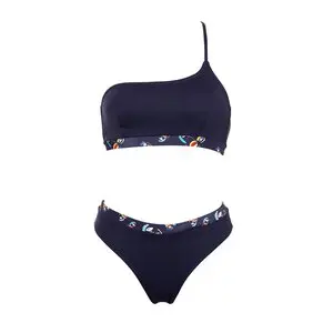 AULALA PARIS X Percheye Art Asymmetrical Bikini - Blue