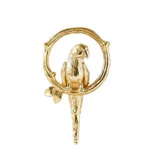 LEE RENEE Parakeet Lapel Pin – Upright - Gold