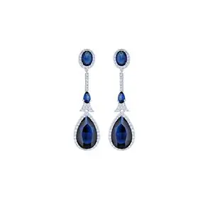 STEPHANIE BROWNE AUSTRALIA Alexandra Drop Earrings - Blue/silver