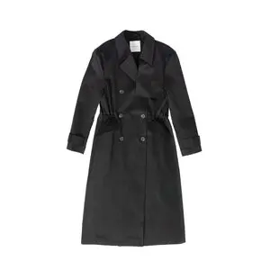 LAELEN Pure Cotton Double-breasted Trench Coat