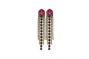VICKISARGE Shooting Star Dangle Earrings - Gold/pink