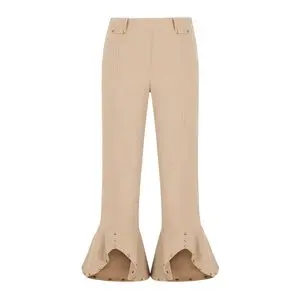 MAYAMU Elda Stud Detailed Canvas Pants