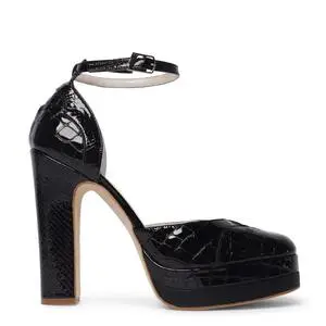Women's Block Heel Platform Pumps