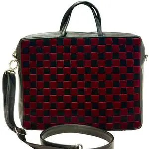 VELVET ATELIER Paco Laptop Case - Black/red