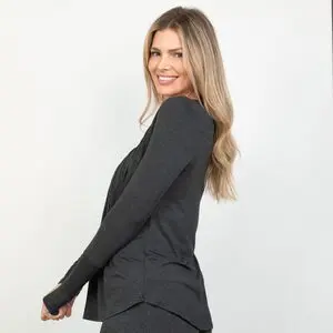 JJWINKS Long Sleeve Top With Built-in Shelf - Grey