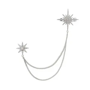 LATELITA Andromeda Starburst Brooch - Silver/white