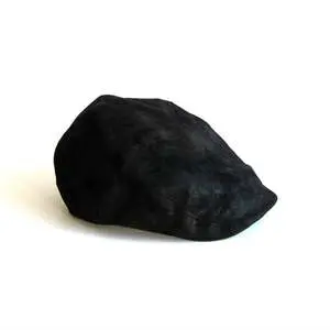 DASMARCA HATS Alex Suede Leather Cap - Black