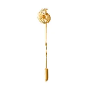 LEE RENEE Ammonite Tie Pin –twist Tie Pin - Gold