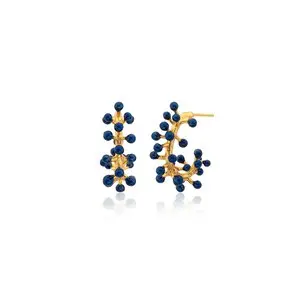 MILOU JEWELRY Charlotte Hoop Earrings - Blue