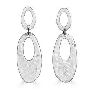 LONI PAUL JEWELRY Matte Oval Dangle Earrings