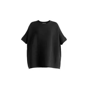 PAISIE Short Sleeve Ribbed Jumper - Black