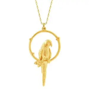 LEE RENEE Large Parakeet Necklace - Gold