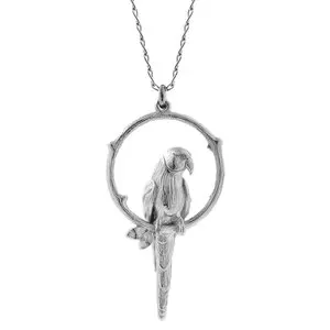 LEE RENEE Large Parakeet Necklace - Silver