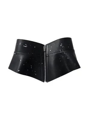 CIRCULAR PATH X Amanda Murray Lace Up Corset Belt - Black