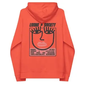 ANCHOR & CREW Living In Society" Organic Cotton Hoodie - Orange