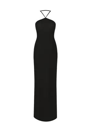 NAZLI CEREN Violette Long Crepe Dress