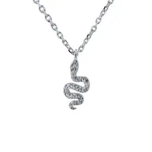 BERMUDA WATCH COMPANY Rio Sterling Snake Charm Pendant Necklace - Silver