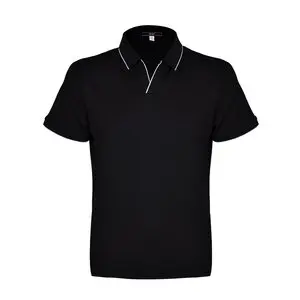 DAVID WEJ Marco V-neck Polo Shirt - Black