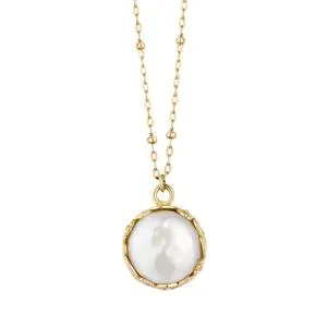 KATY FAYE Alya Pearl Necklace - Gold/white