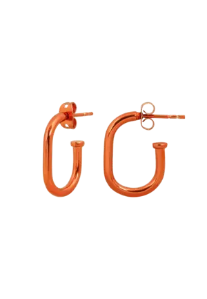 LAVANI JEWELS Saito Hoop Earrings - Orange