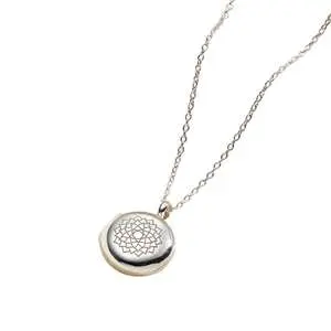 POSH TOTTY DESIGNS Sterling Circle Chakra Locket Necklace - Silver