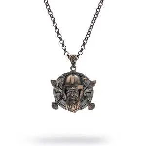 EBRU JEWELRY Storm Breaker Viking Sterling Necklace - Silver