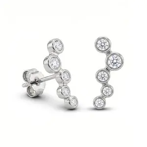 SPERO LONDON Star Cluster Stud Earrings - Silver