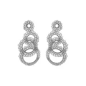 LAVISH BY TRICIA MILANEZE All Artemis Trio Crochet Drop Earrings - Silver