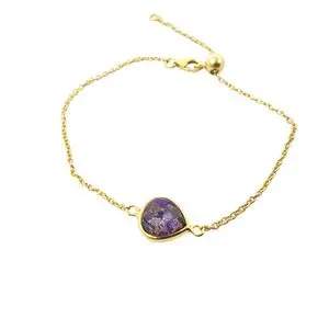 HARFI Gold Vermeil Amethyst Bracelet - Gold/yellow