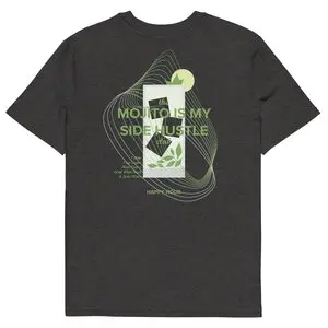 ANCHOR & CREW Heather Mojito Organic Cotton T-shirt - Black