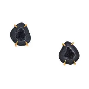 HEATHER HAWKINS Drusy Geode Earrings - Black
